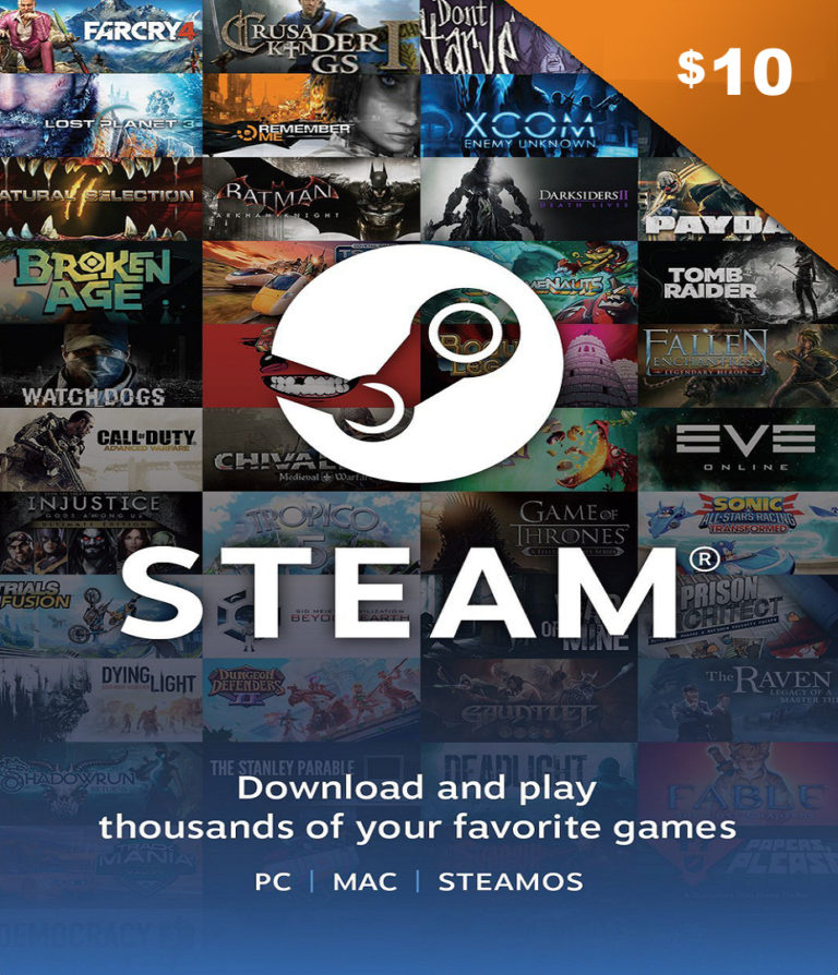 Steam Gift Card 10 USD – ExoPlayZone