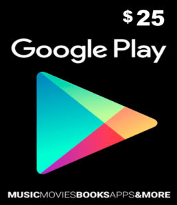 Google Play Gift Card 25 USD – ExoPlayZone
